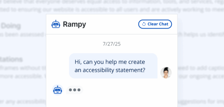 Accessible Web RAMP Introduces New AI Accessibility Statement Generator